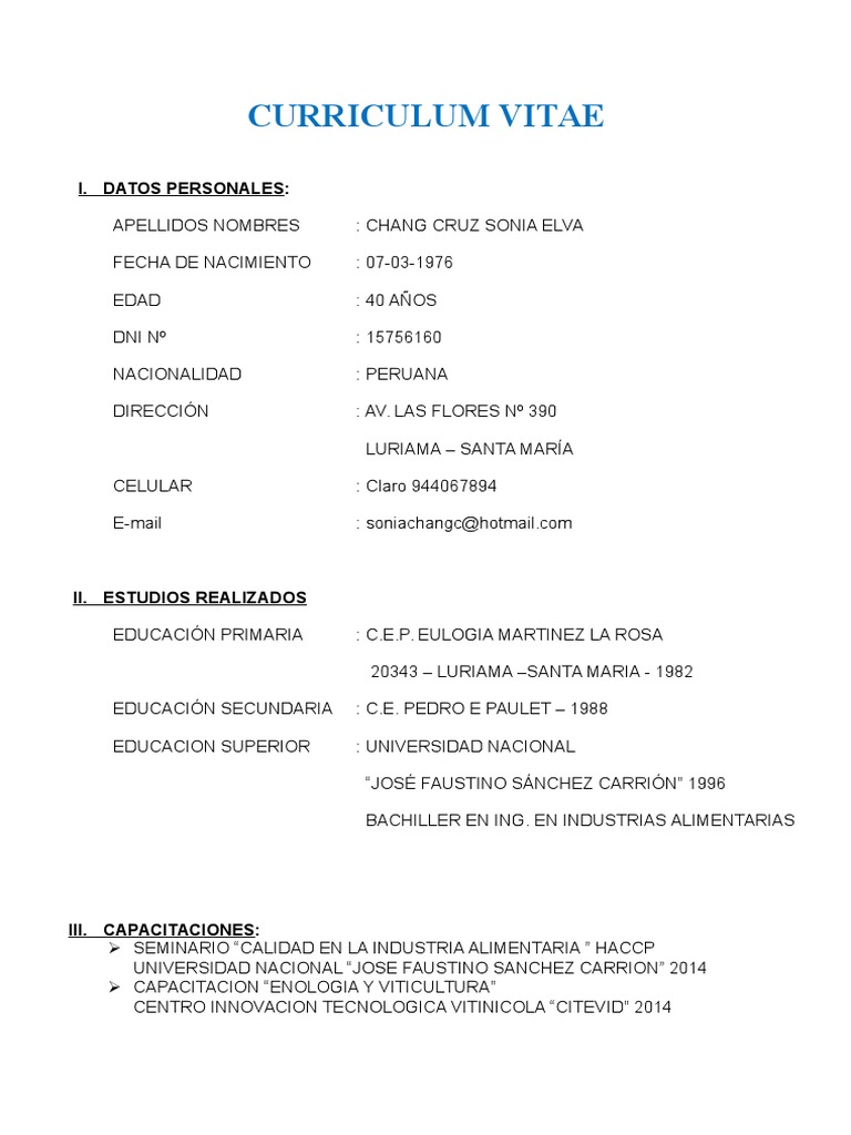 Curriculum Vitae Elva | PDF