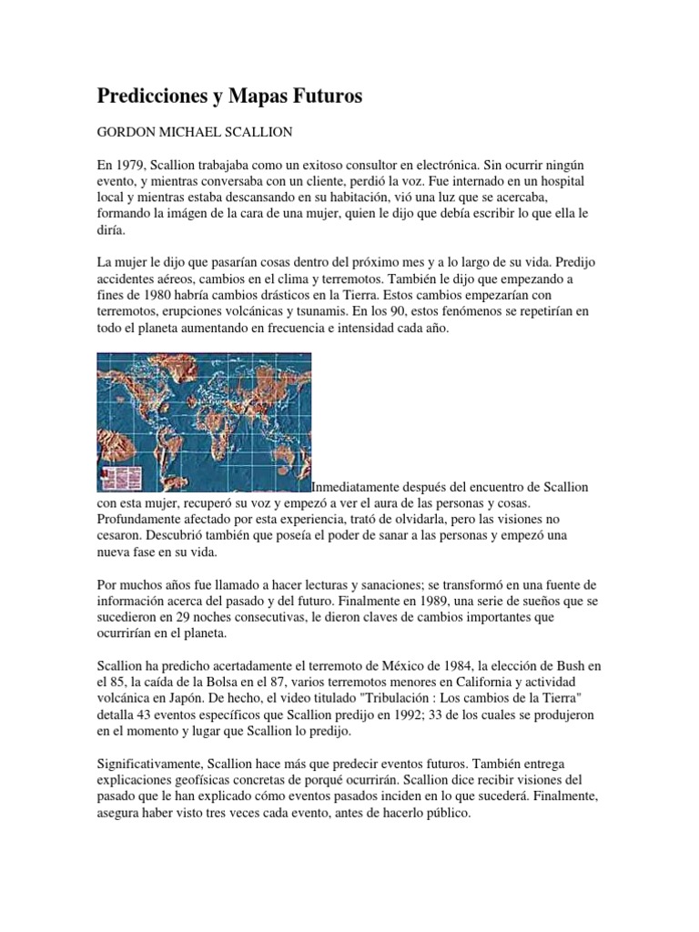 Michelle Scallion - Predicciones y Mapas Futuros | PDF | Américas | Tierra