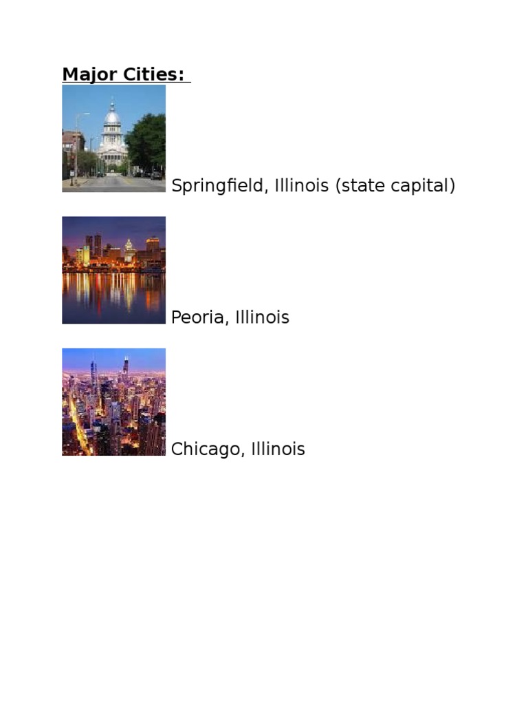 Major Cities Illinois | PDF