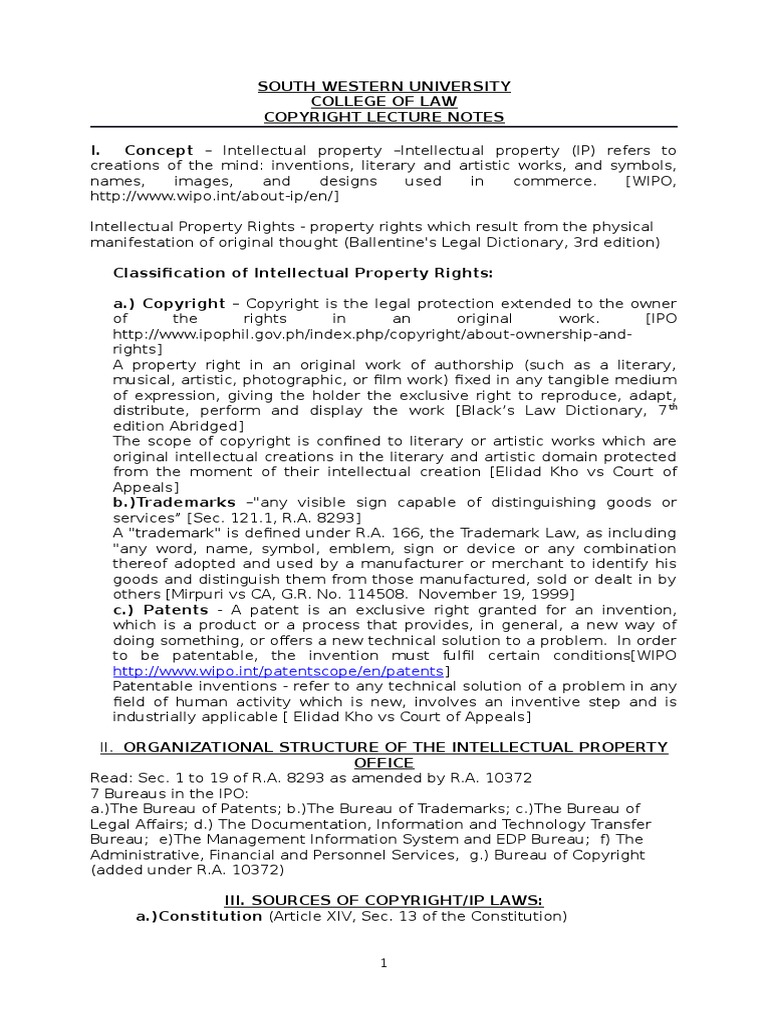 Copyright Notes | PDF | Intellectual Property | Copyright Infringement