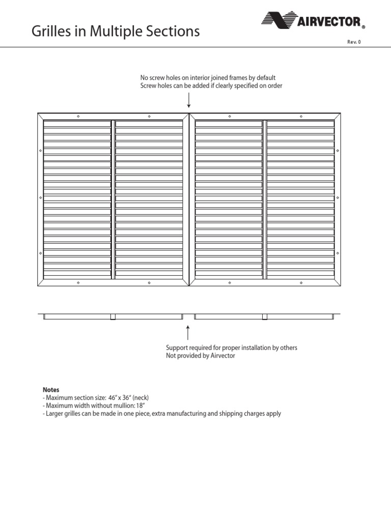 Large Grilles Multiple Sections | PDF