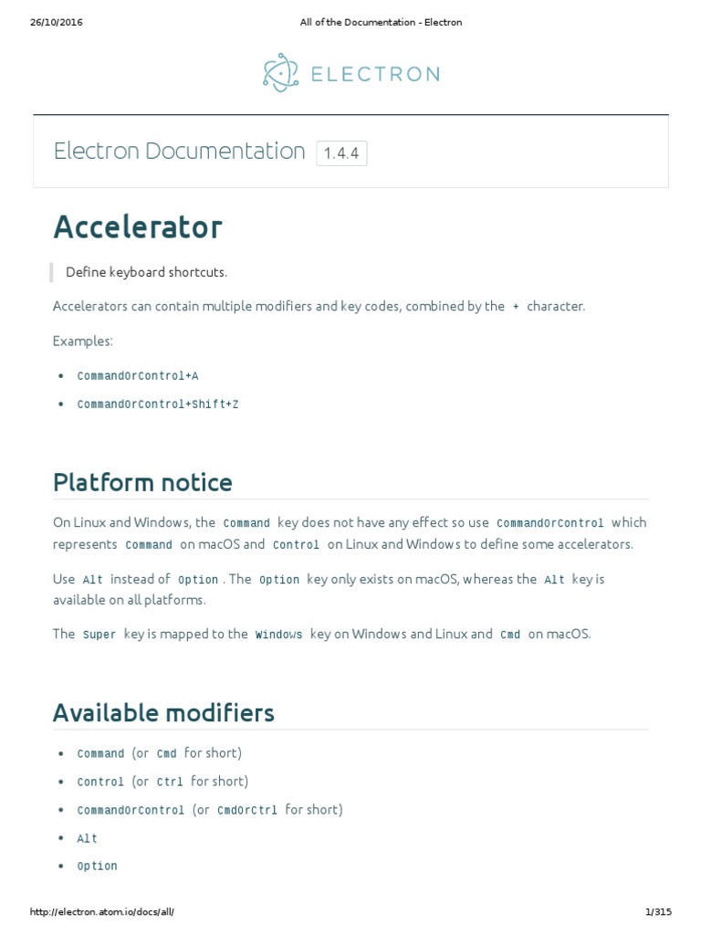All of The Documentation - Electron | PDF | Mac Os | Command Line Interface