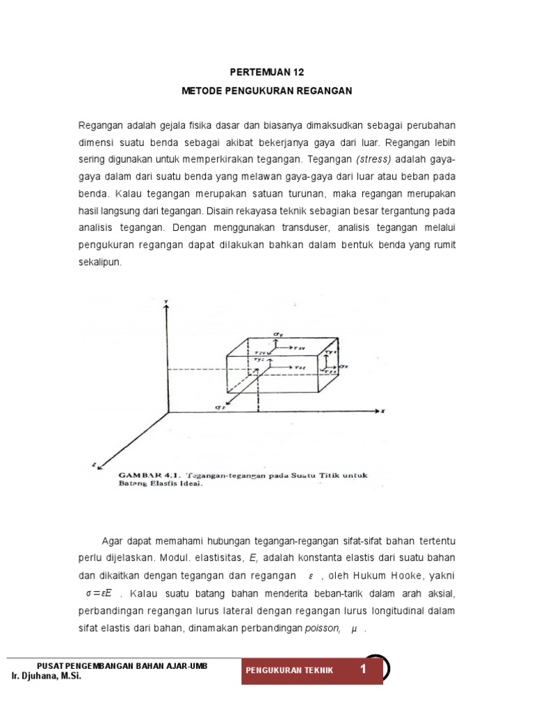 Pengukuran Dimensi Regangan Teknik | PDF | Sains & Matematika