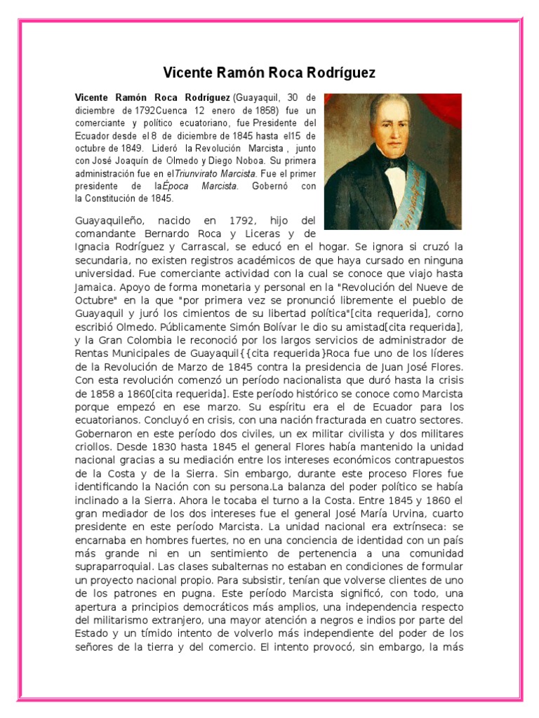 Vicente Ramón Roca Rodríguez | PDF | Ecuador | Comunidad andina