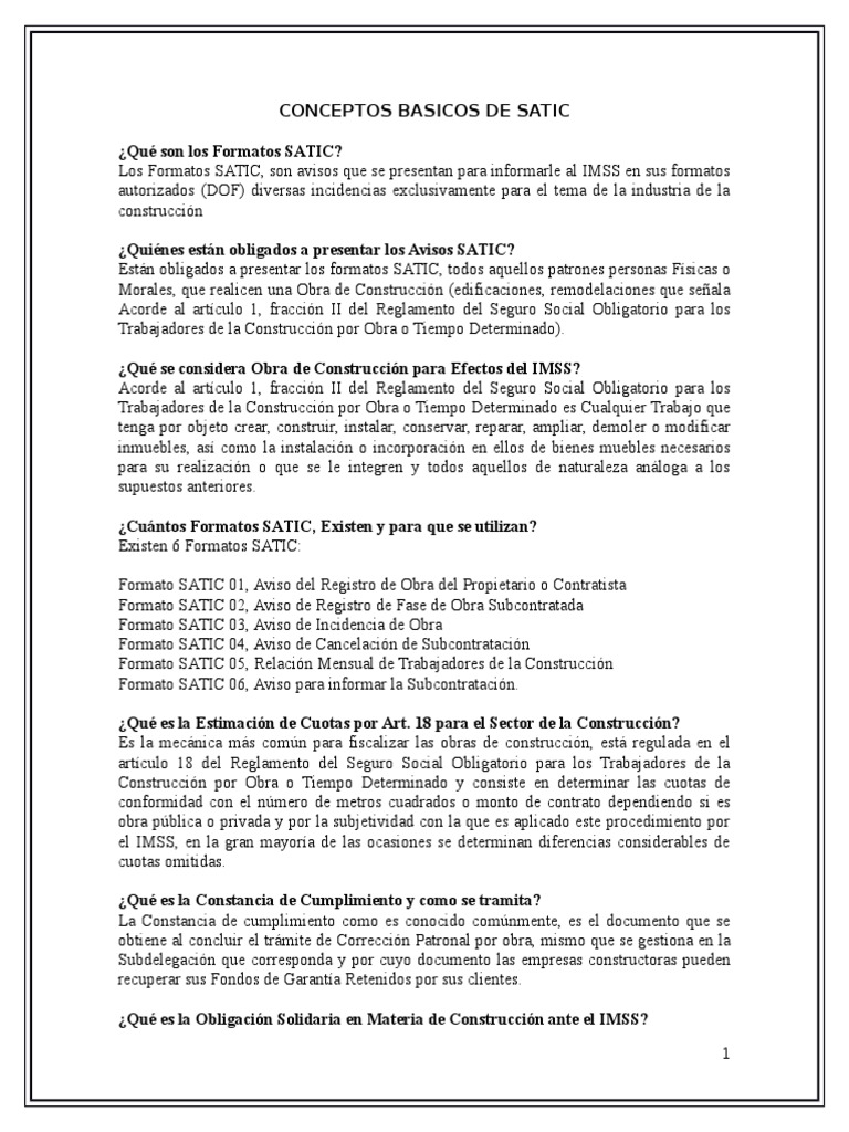 Conceptos Basicos de Satic | PDF | Pagos | Outsourcing