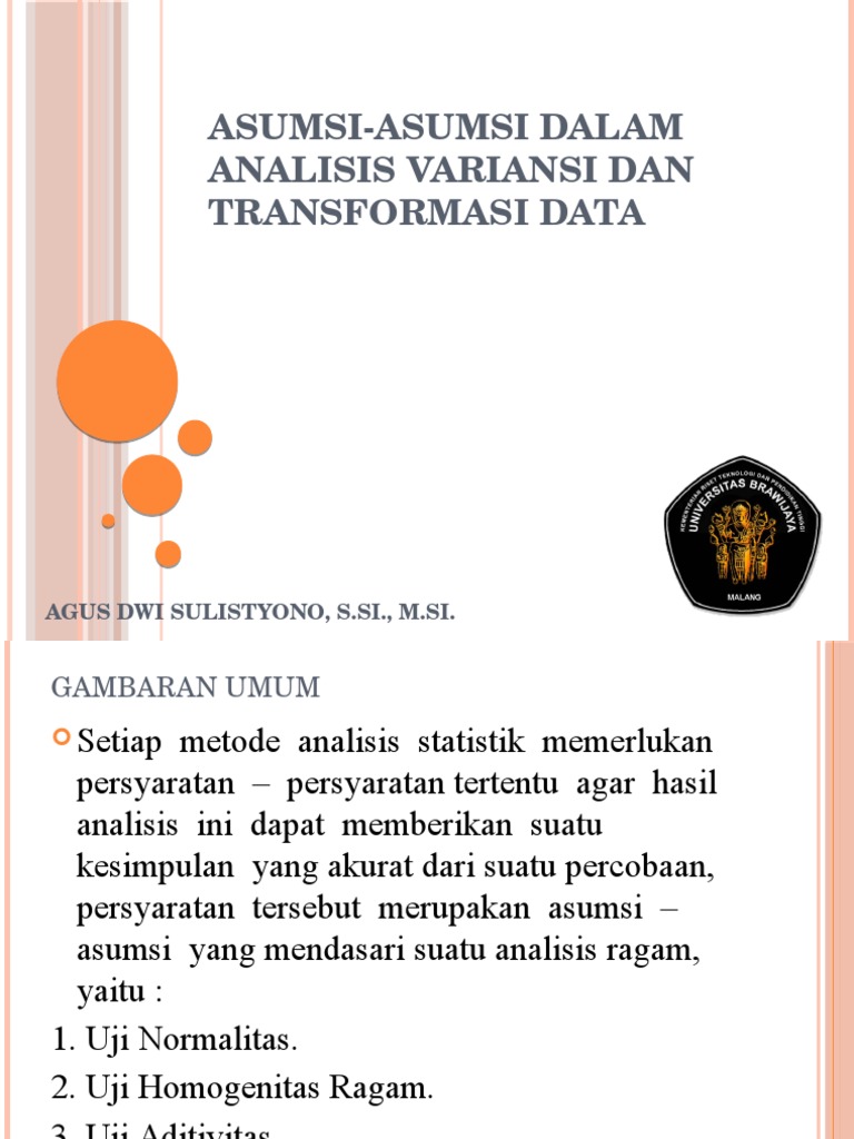 Uji Asumsi Dalam Anova | PDF
