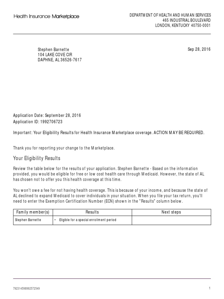 Eligibility Notice | Download Free PDF | Medicaid | Health Insurance ...