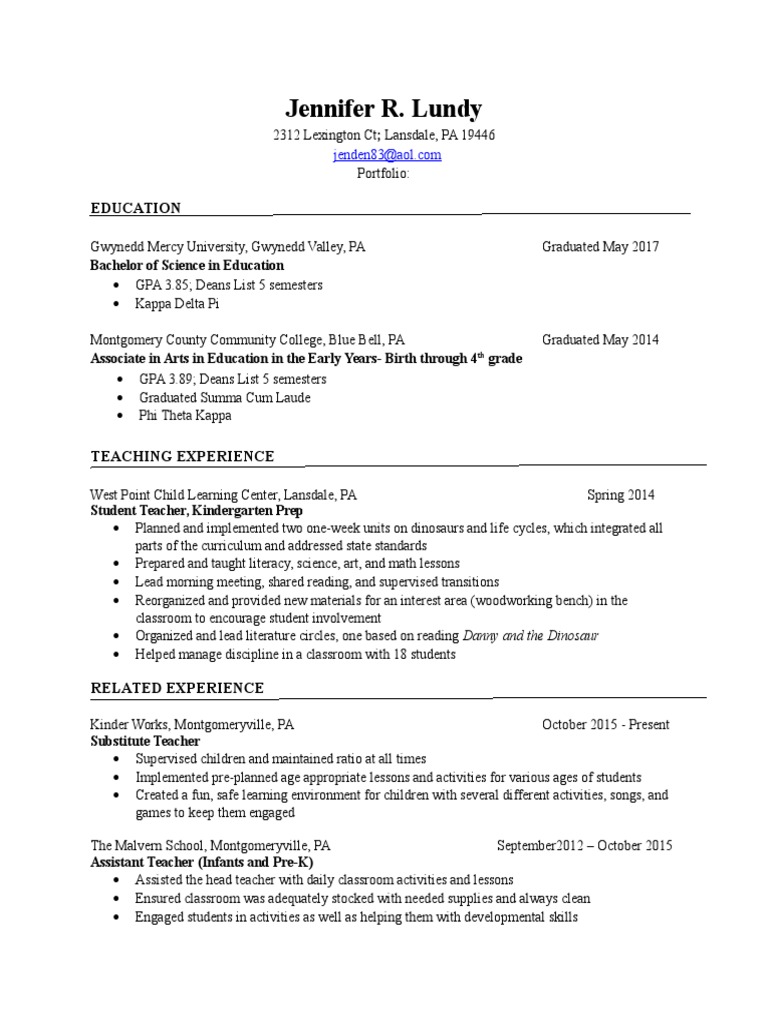 Jen Resume 2016 | PDF