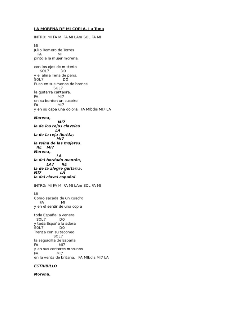 La Morena de Mi Copla | PDF