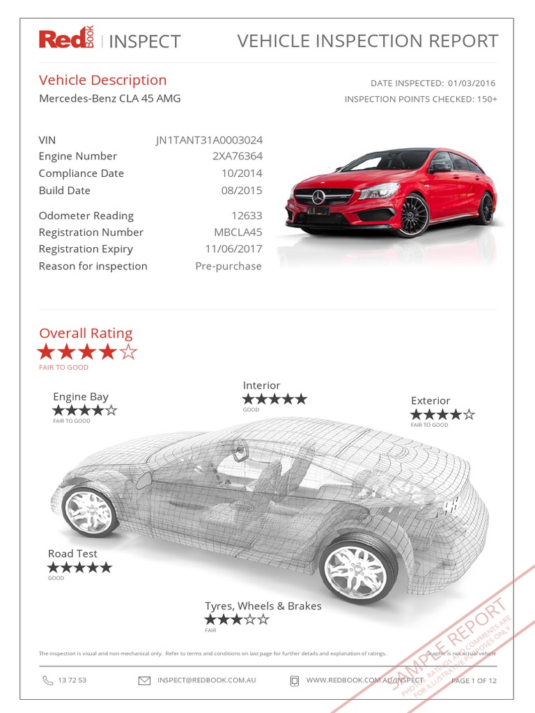Redbook Inspect Sample | Download Free PDF | Contractual Term | Brake