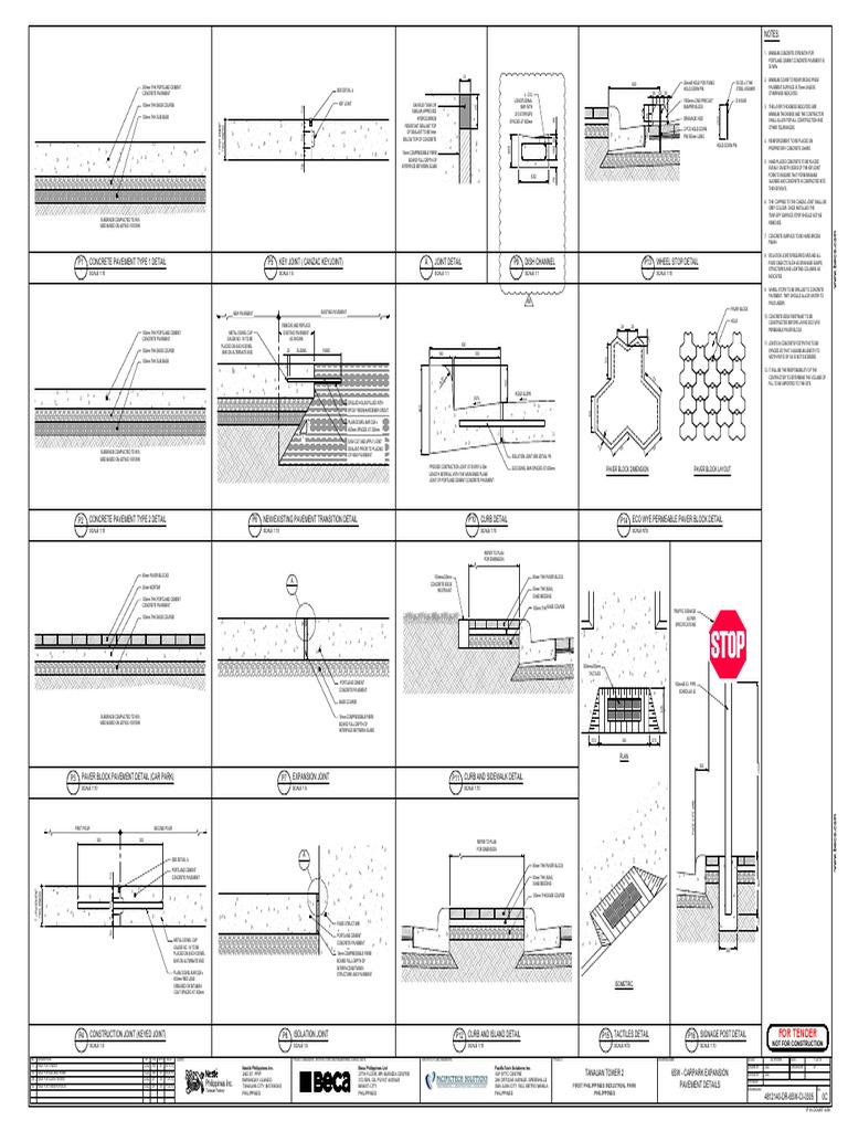 Concrete Pavement Detail Drawings | PDF | Road Surface | Road