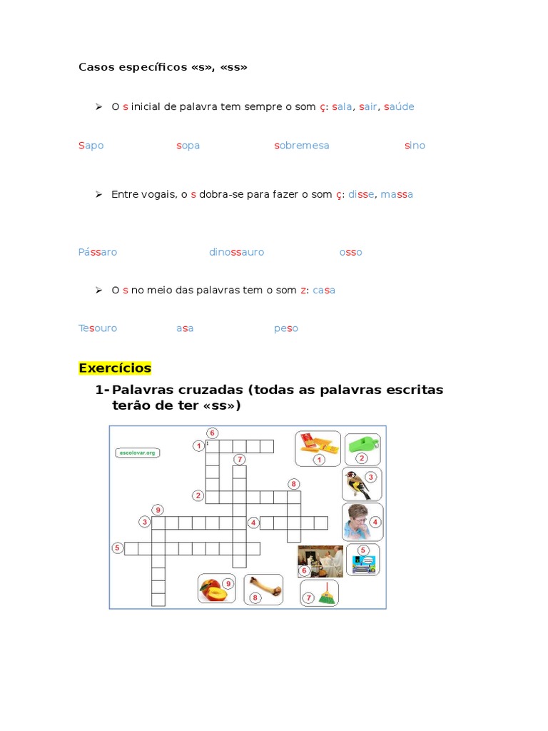 Casos de Leitura S Ss | PDF