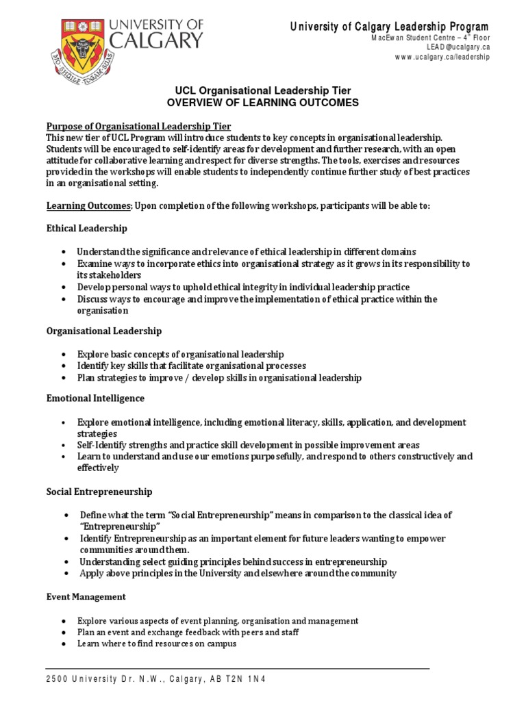 UCL Organisational Leadership Overview | PDF | Career & Growth | Business