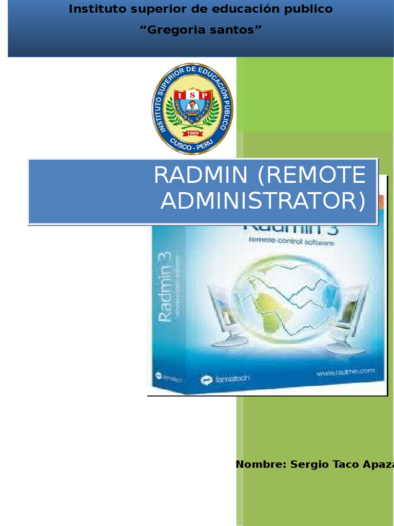 Manual Radmin | PDF | Microsoft Windows | Servidor (Computación)