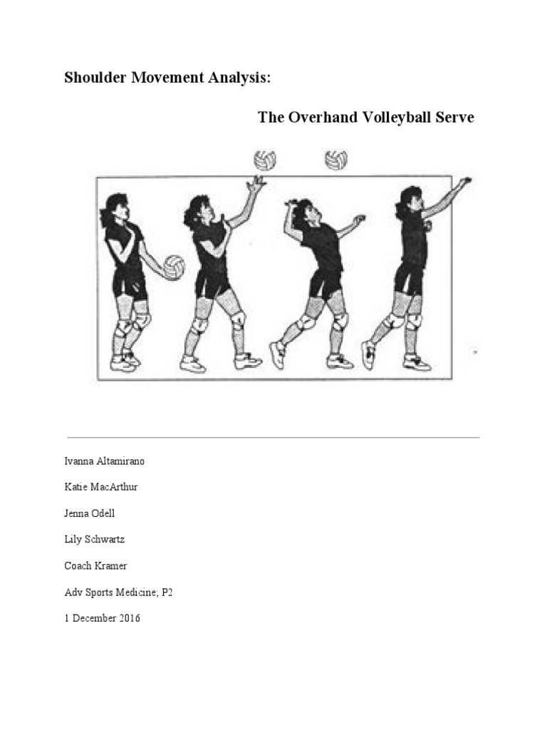 Overhand Serve Biomechanics in Volleyball | PDF | Anatomical Terms Of ...