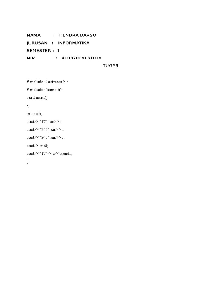 # Include # Include Void Main (Int C, A, B Cout C Cout A Cout B Cout Endl Cout "17" A B Endl ) | PDF