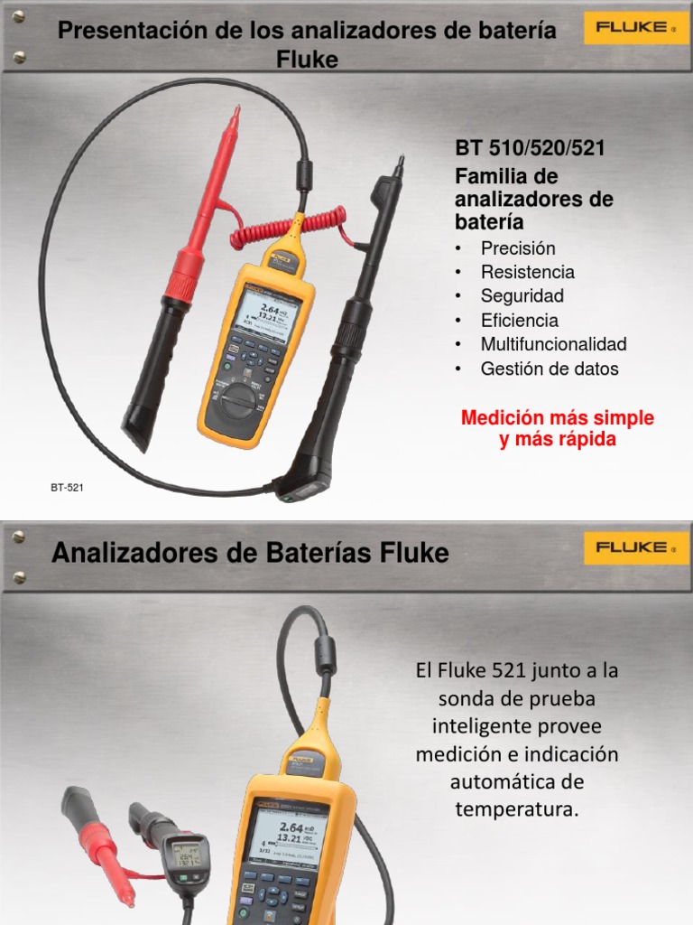 Presentacion Fluke 500 | PDF | Batería (electricidad) | Electrodo