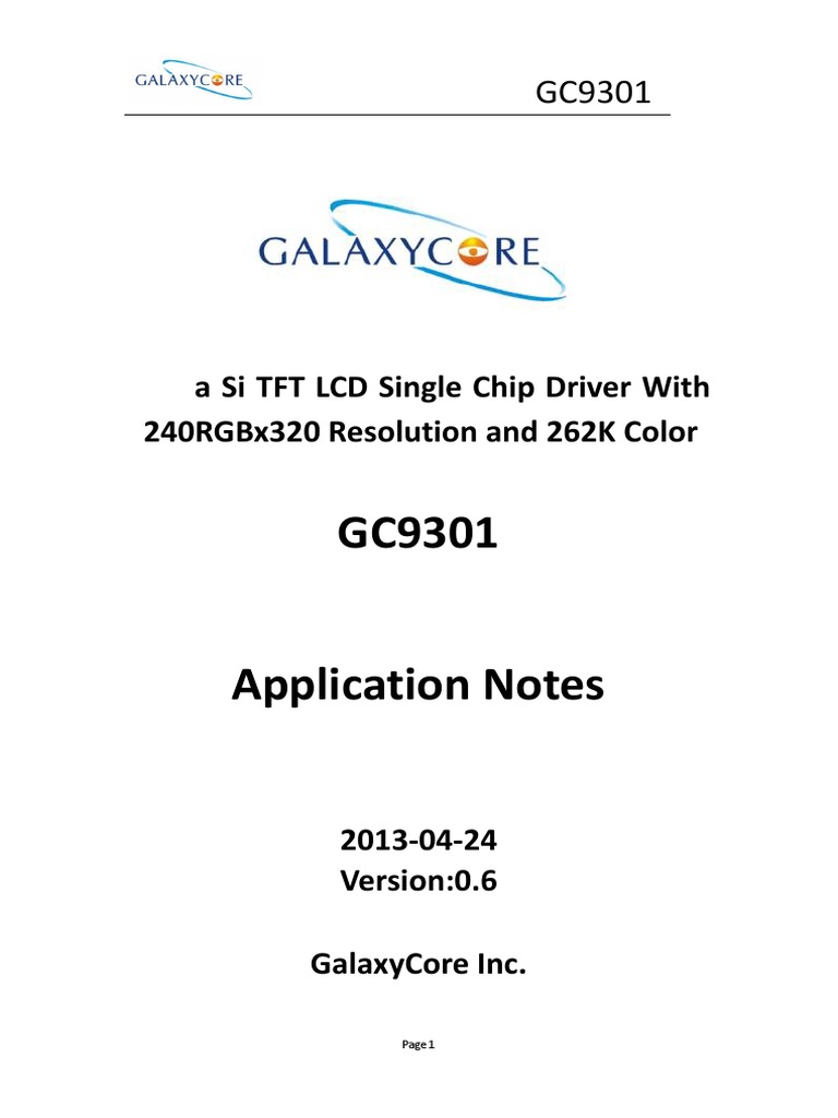 GC9301 LCD Driver Datasheet | PDF | Rear Wheel Drive Vehicles | Luxury ...