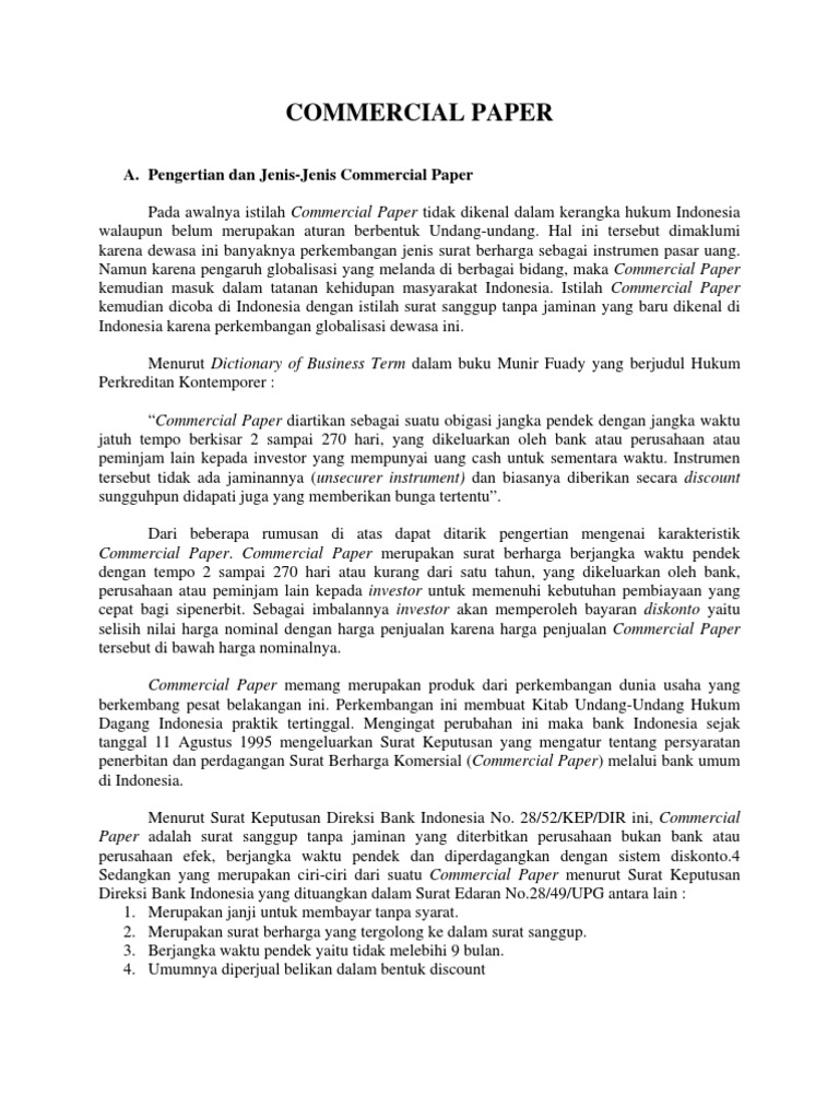 Commercial Paper | PDF