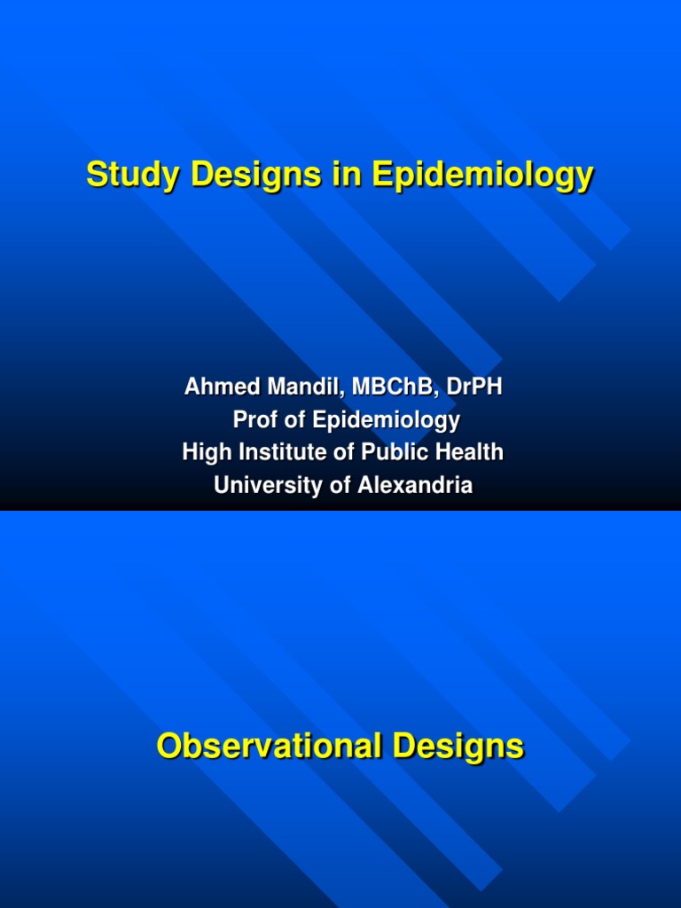 Observation Designs in Epidemiology | PDF | Cohort Study | Epidemiology