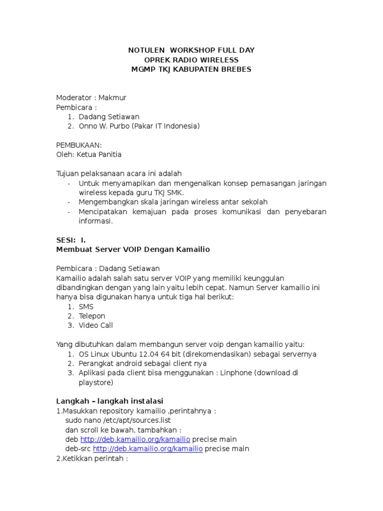 Notulen Workshop | PDF