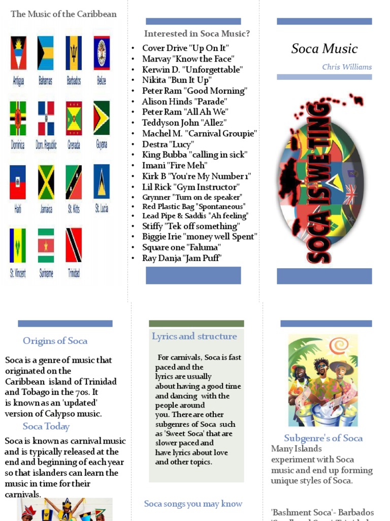 Soca Brochure PDF | PDF | Caribbean Music | English Language Music