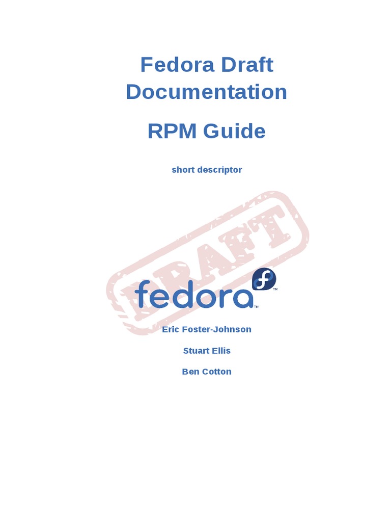Fedora - Draft - Documentation 0.1 RPM - Guide en US PDF | PDF | Fedora ...