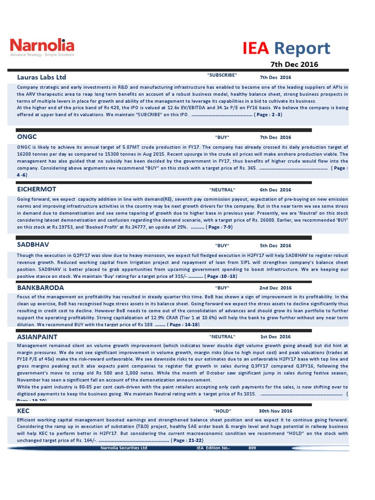 Laurus Labs IPO Analysis and Recommendation | PDF | Book Value | Equity ...