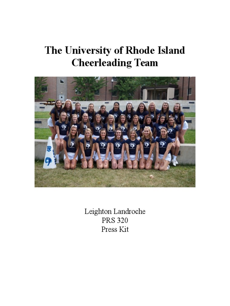 URI Cheerleading Team Press Kit | PDF | Cheerleading | Team Sports