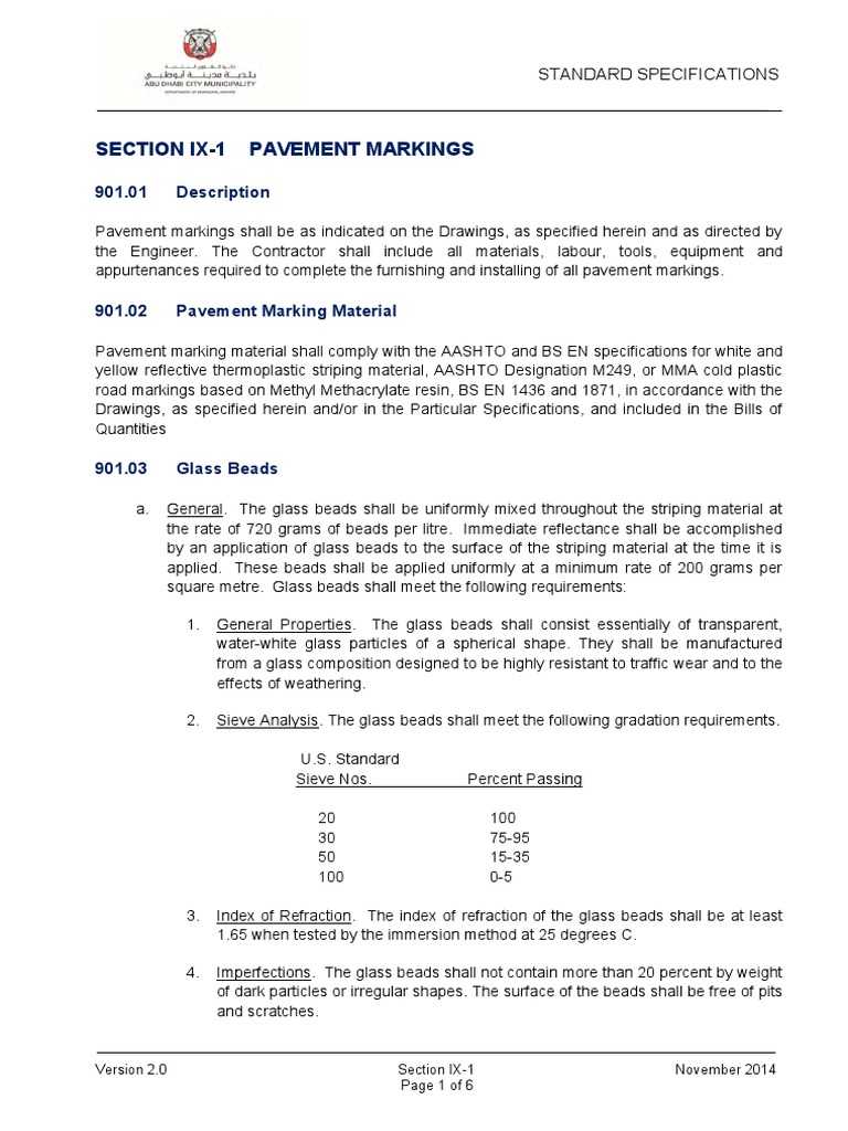 Road Marking Specs | Download Free PDF | Road Surface | Glasses