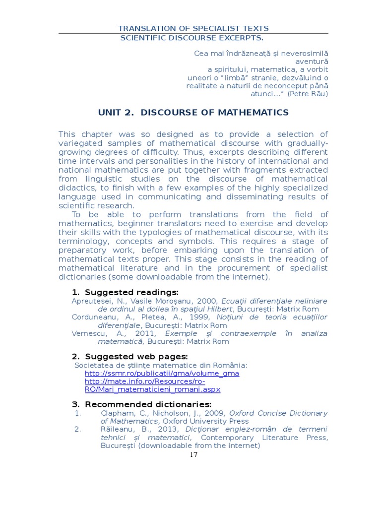 Unit 2. Discourse of Mathematics | Download Free PDF | Algebra ...