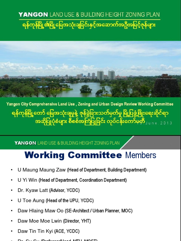 Yangon Land Use Building Height Zoning Plan1 | PDF | Settlement ...