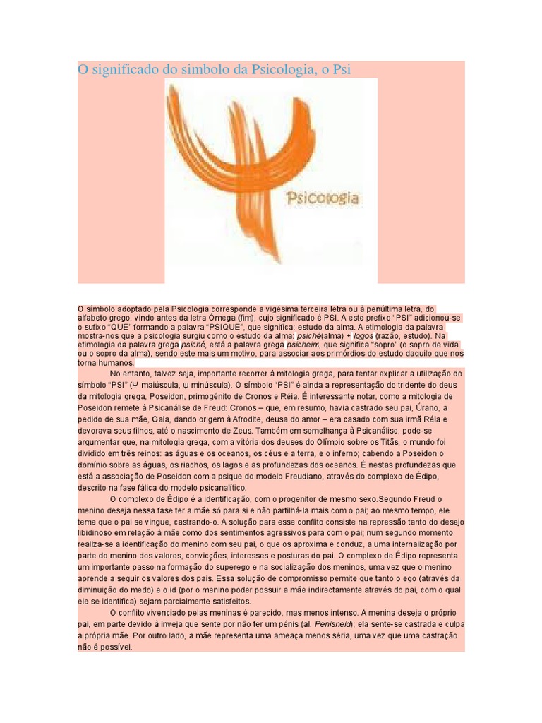 O significado do símbolo Psi e suas origens na mitologia grega e no ...