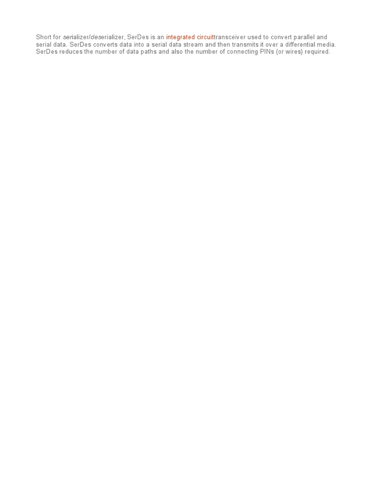 SERDES | PDF