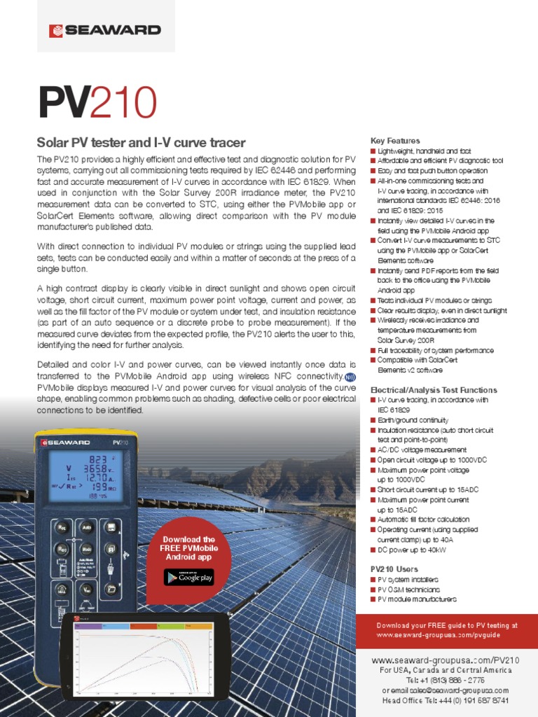 Solar PV Tester and I-V Curve Tracer: Key Features | PDF | Solar Panel ...