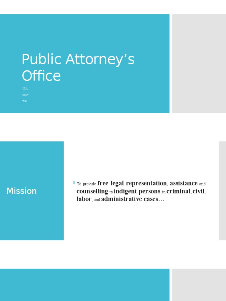 Public Attorney's Office Overview | PDF | Legal Aid | Lawyer