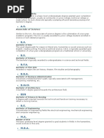 Degree Titles and Abbreviations Guide | PDF | Bachelor's Degree ...