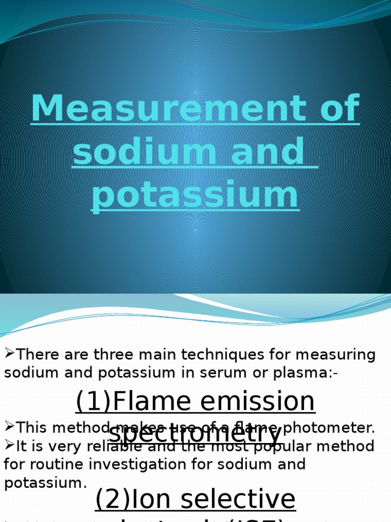 Measurement of Sodium and Potassium | Download Free PDF | Emission ...