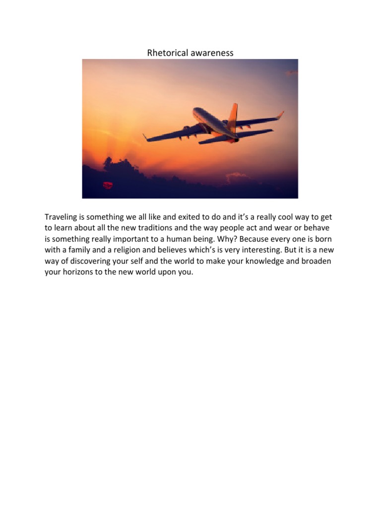 Rhetorical Awareness | PDF | Social Science | Travel