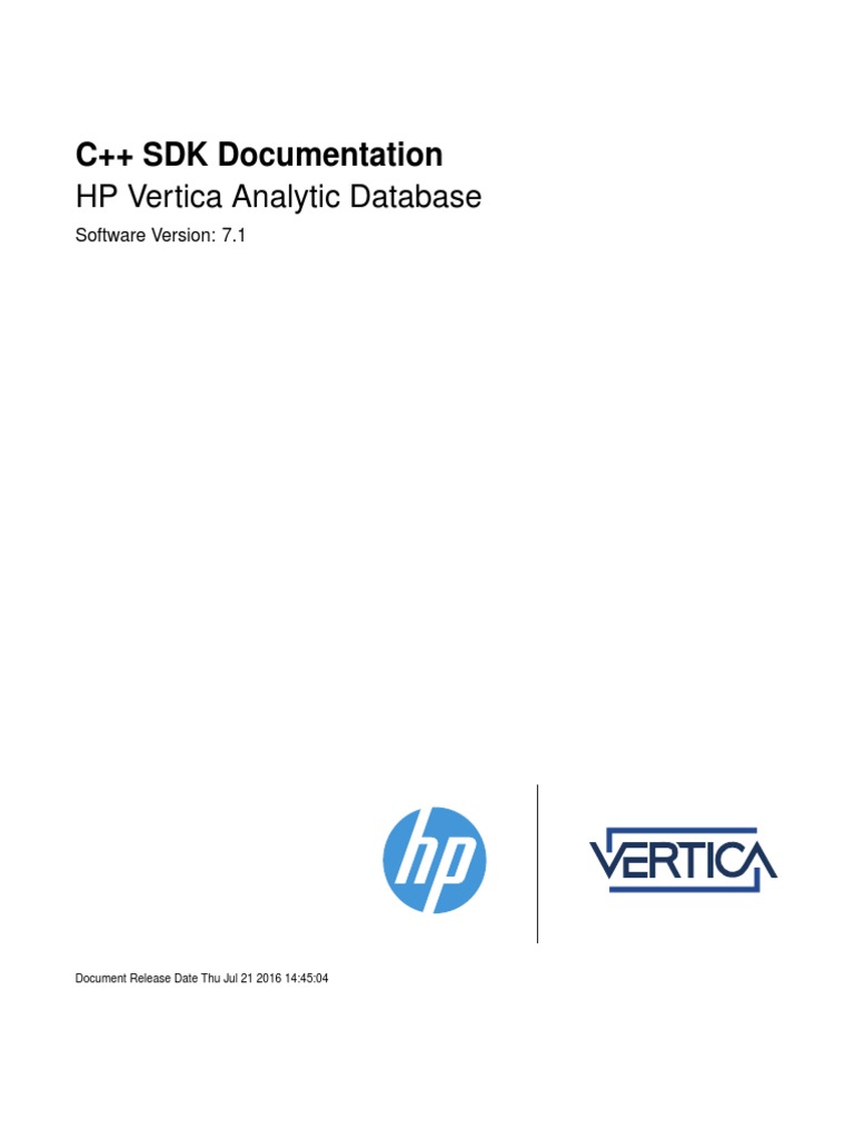 HP Vertica 7.1.x CPP SDK API | PDF | Software Engineering | Computer Programming
