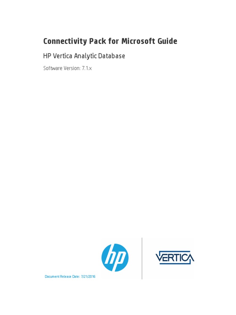 HP Vertica 7.1.x MS Connectivity Pack | PDF | Microsoft Sql Server ...