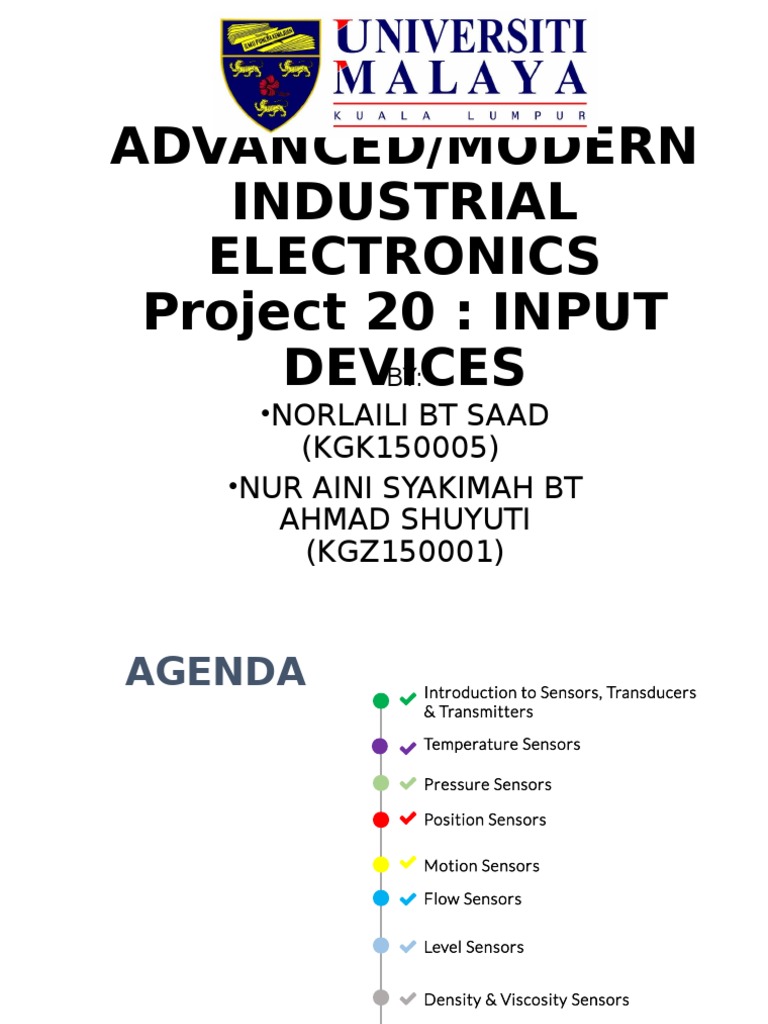 Advanced/Modern Industrial Electronics Project 20: INPUT Devices | PDF | Inductor | Sensor