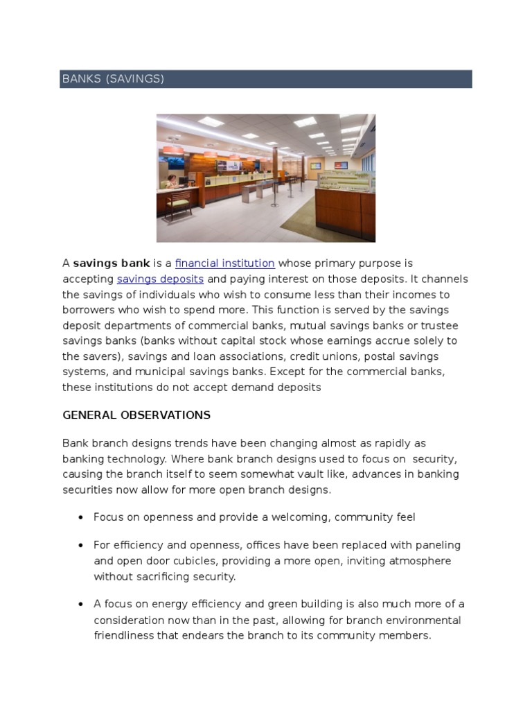 Bank and Chapel | PDF | Chapel | Banks