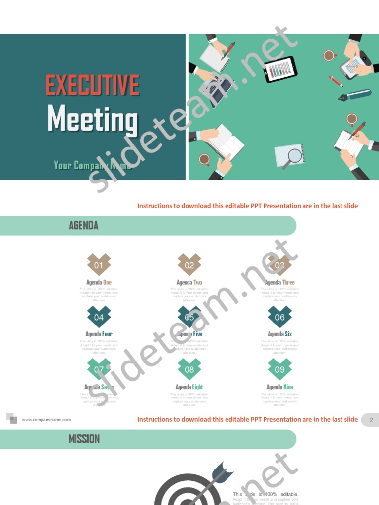 Executive Summary Overview For Meeting Slides | PDF | Microsoft Power ...