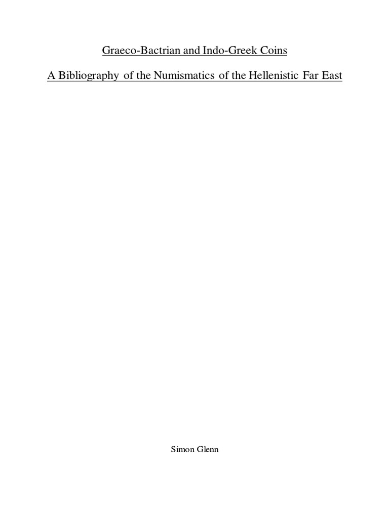 Graeco-Bactrian and Indo-Greek Coins A B | PDF | Coins | Numismatics