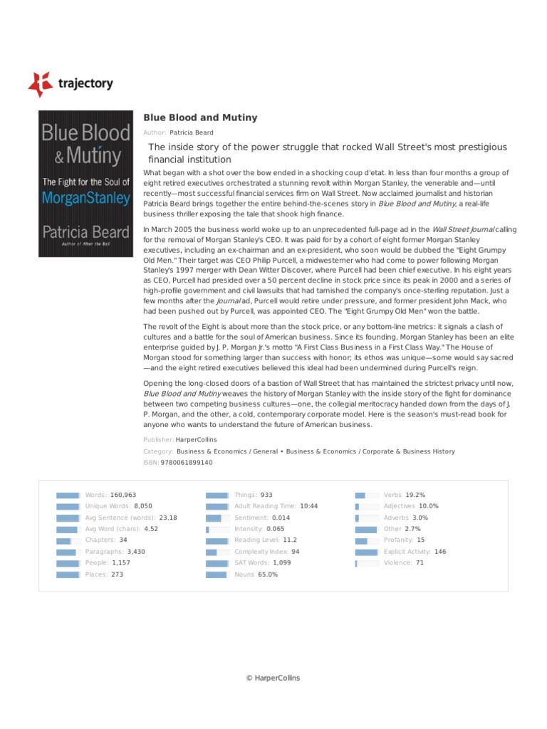 Blue Blood and Mutiny | PDF | Morgan Stanley | Securities (Finance)