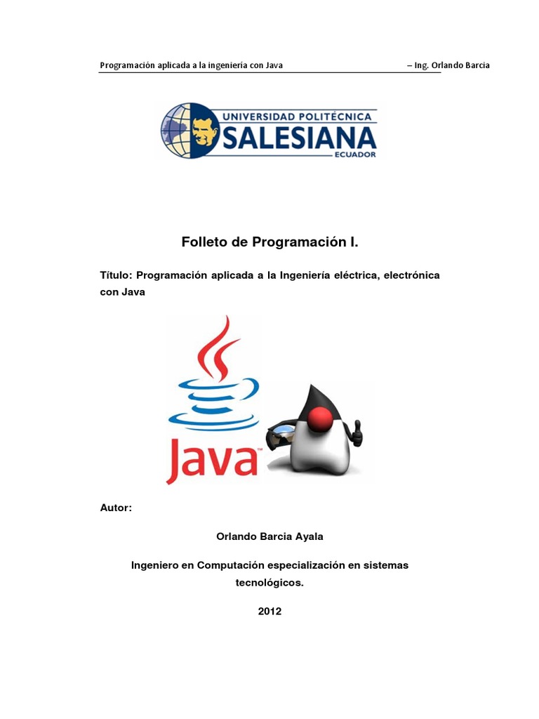 Programacion en Java | PDF | Algoritmos | Java (lenguaje de programación)