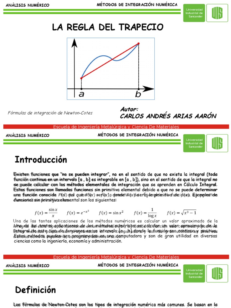 Metodo Del Trapecio | PDF | Integral | Análisis numérico