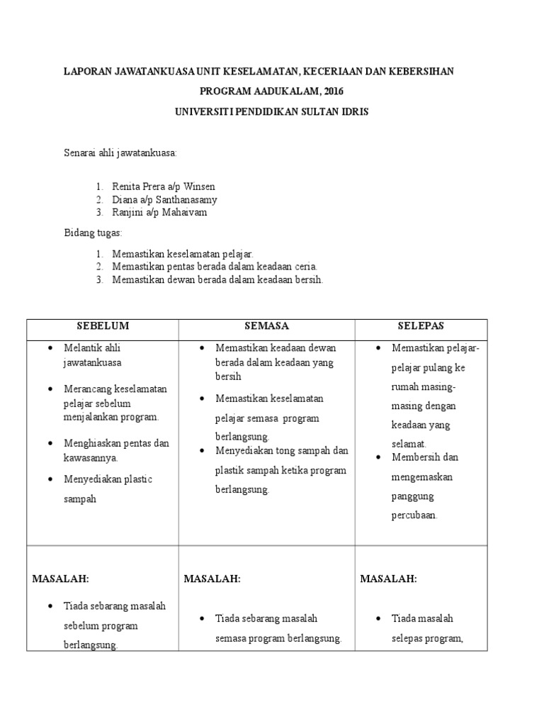 Laporan-Ajk - 3K | PDF