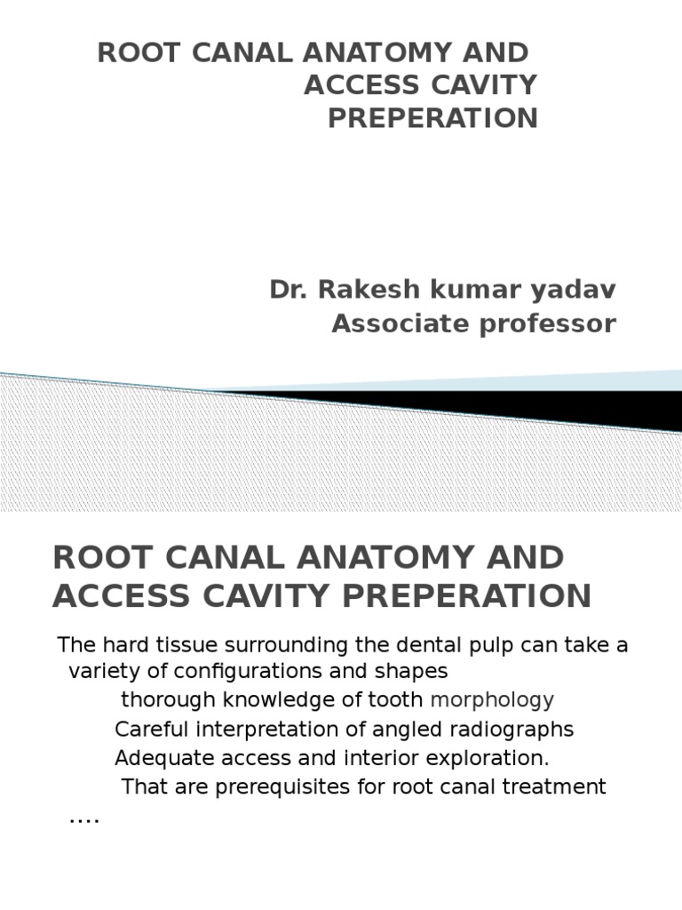 Root Canal Anatomy and Access Cavity Preperation: Dr. Rakesh Kumar ...